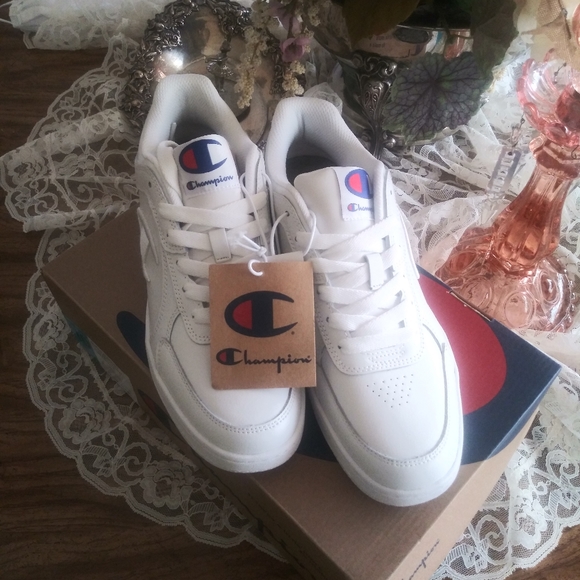 Champion | Shoes | Champion White Super C Court Logo Sneakers | Poshmark